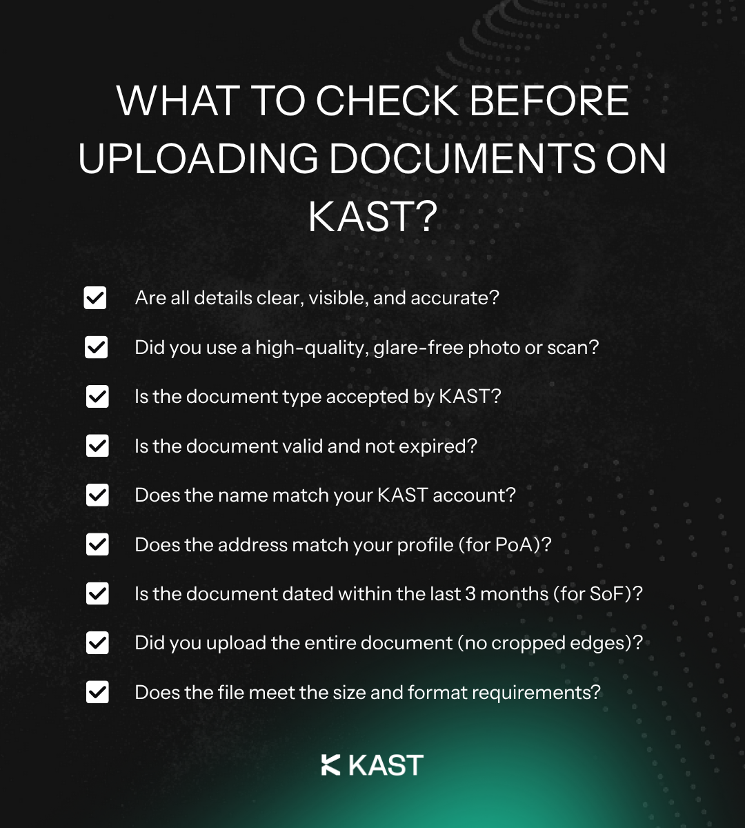 Why Am I Being Asked for Additional Documents on KAST? – KAST