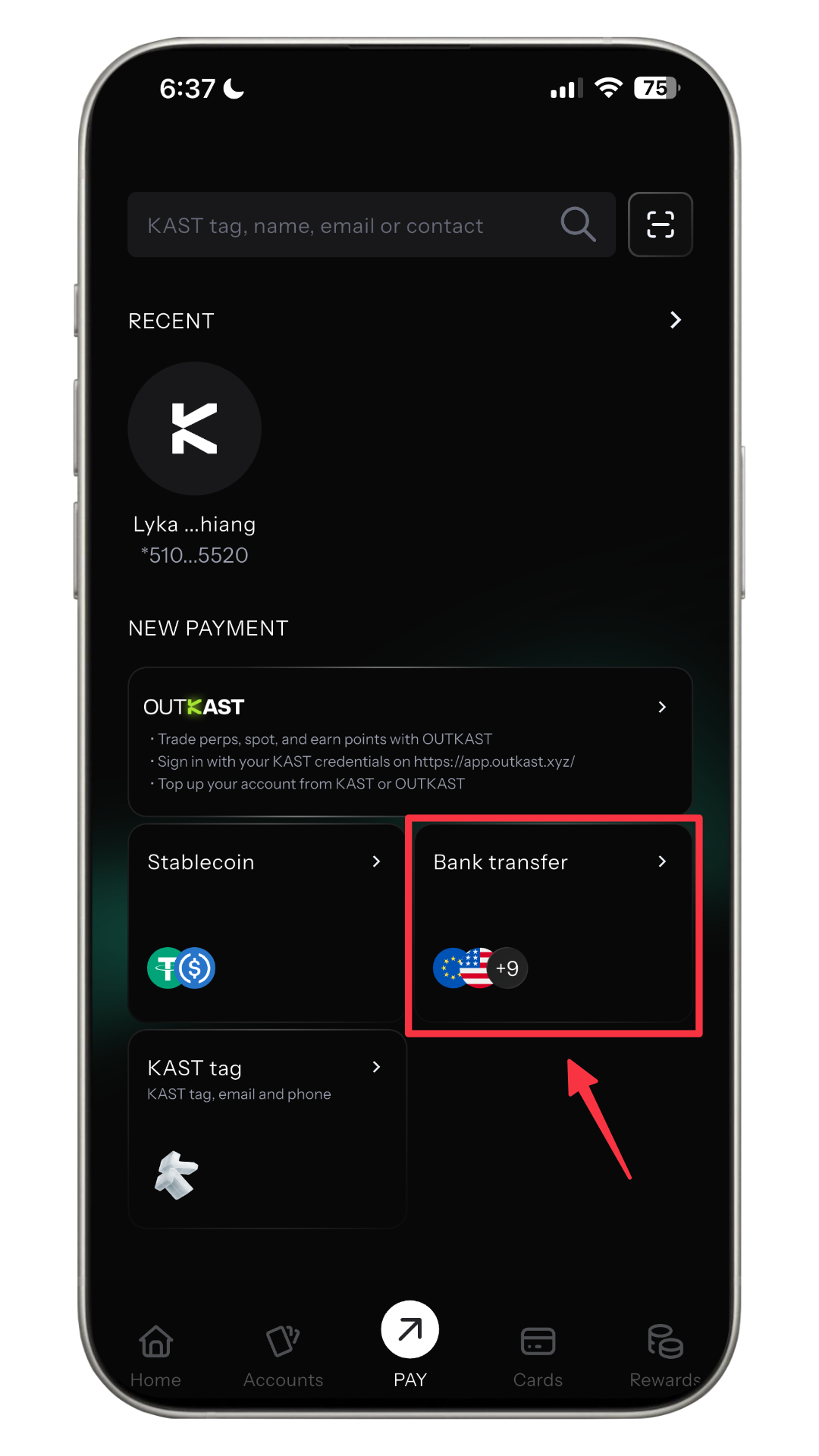 How Do I Send US Dollars (USD) from KAST to a Bank Account? – KAST